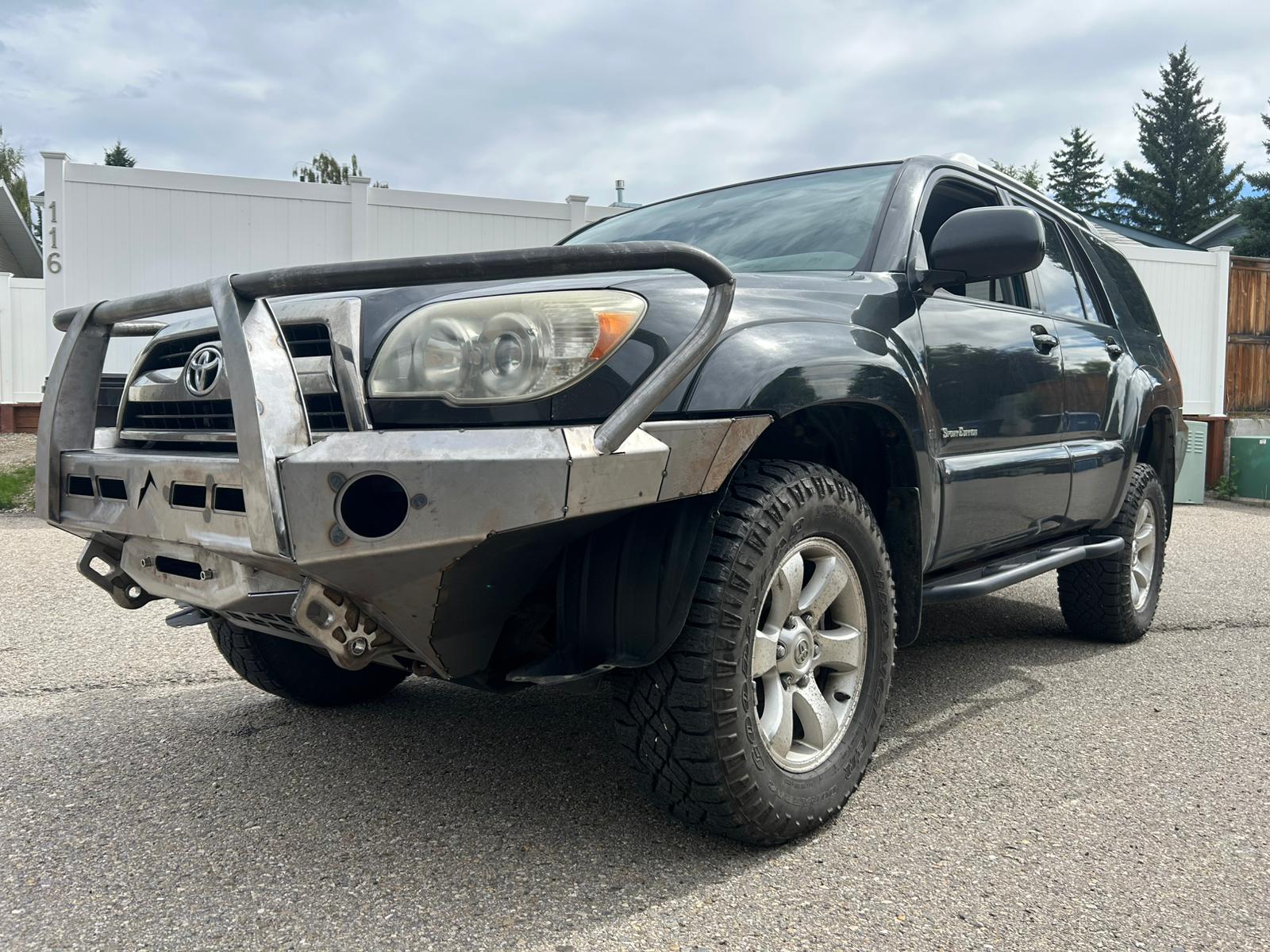 4th Gen 4Runner Full Steel Bumper - Black Sandtex Powder Coated – Twin ...